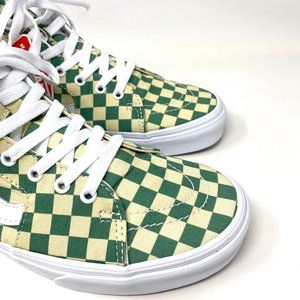 Vans | Shoes | Vans Sk8hi Checkerboard Light Mens Green High Top Canvas ...